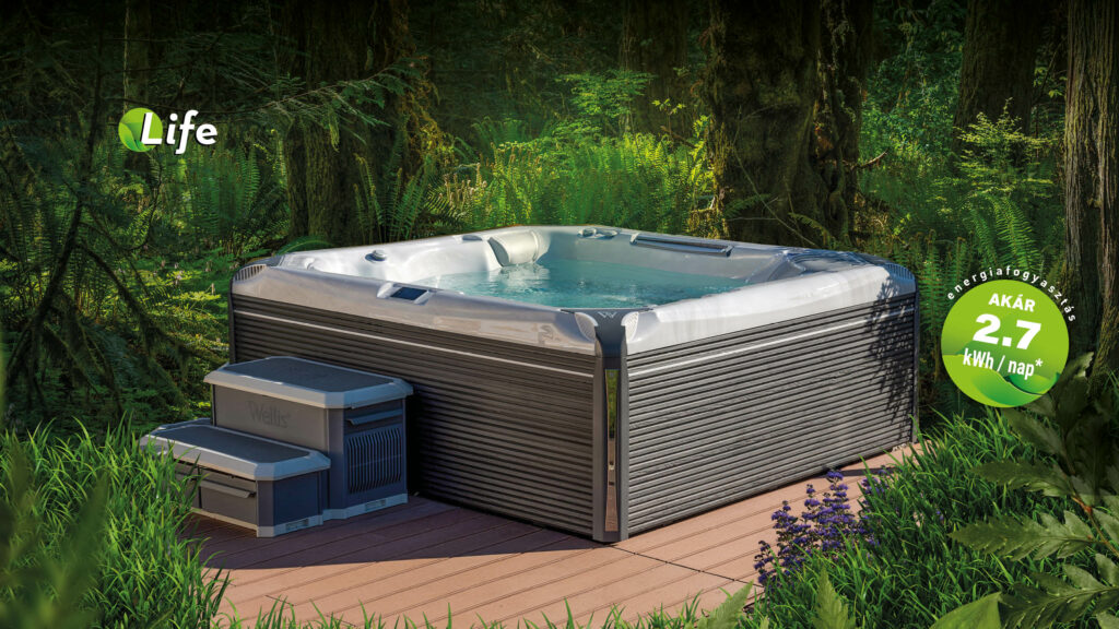 Prémium jakuzzi energiahatékony kiegészítőkkel - Wellis