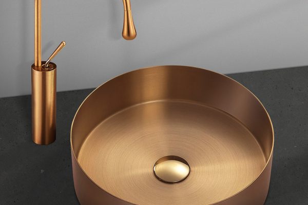 Marigold pultra építhető mosdó - Rose Gold - Wellis